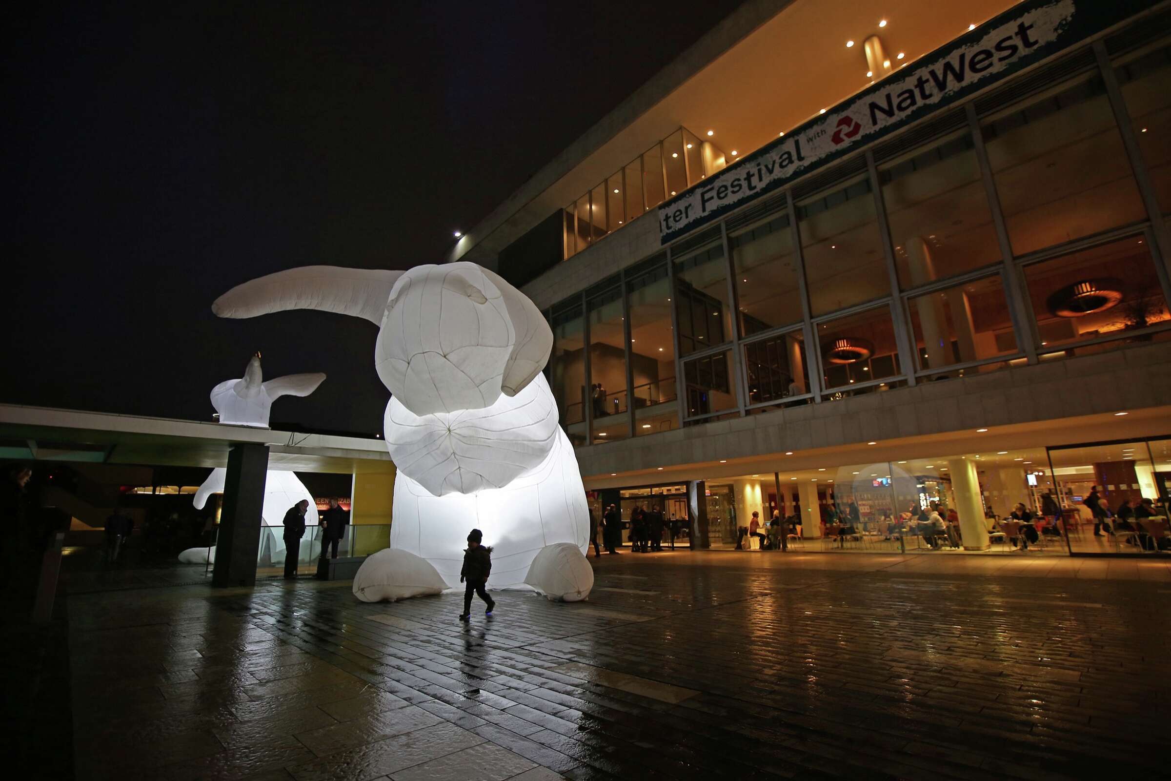 24-hour security guard watching over inflatable rabbits at SF's Civic ...
