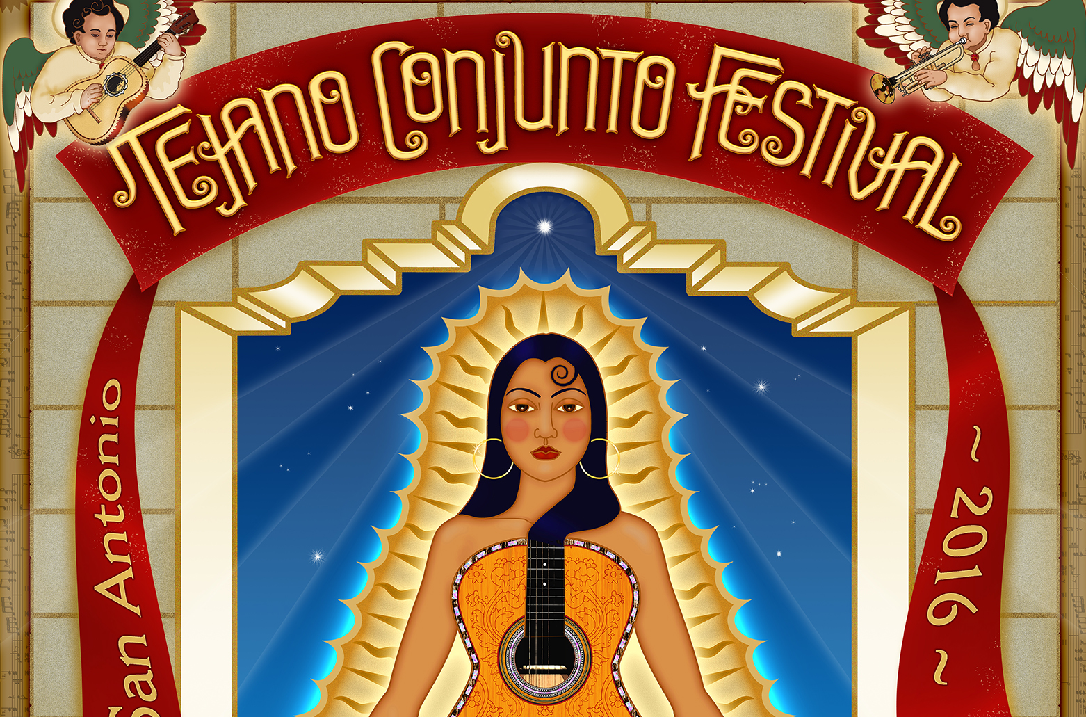 Artist creates a divine poster for Tejano Conjunto Festival
