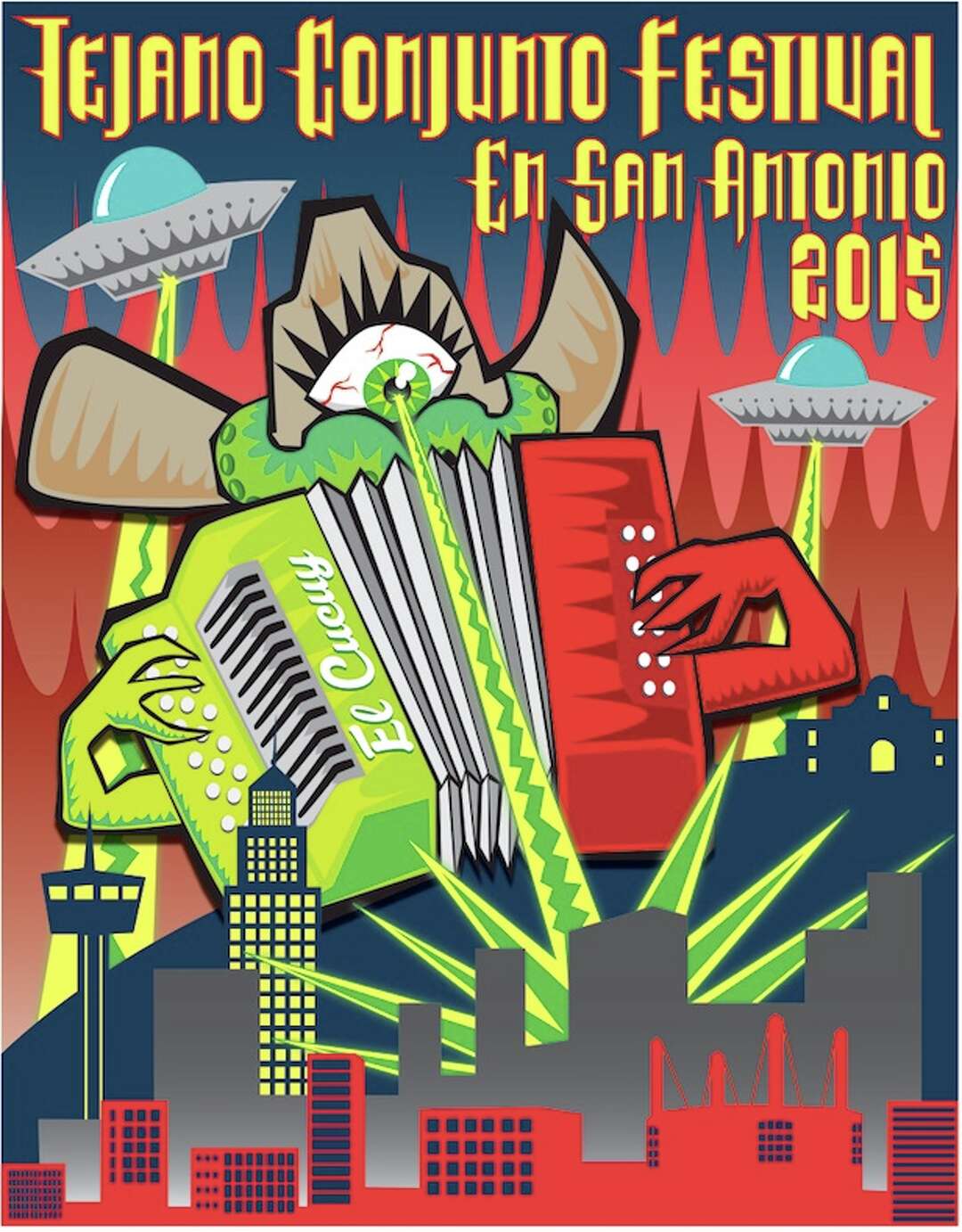 Artist creates a divine poster for Tejano Conjunto Festival