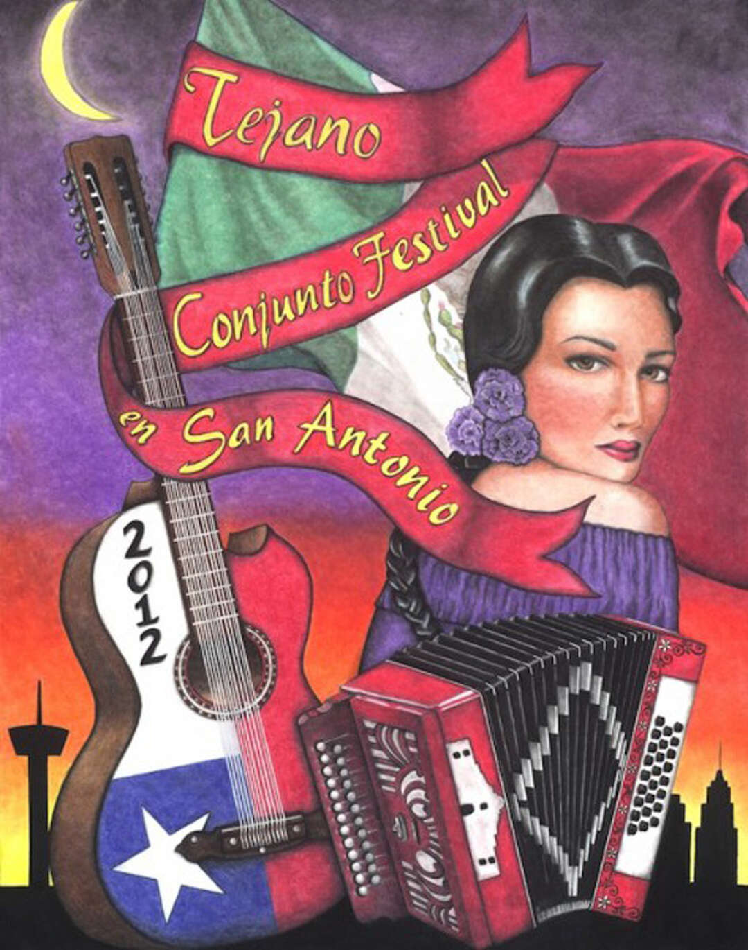 Artist creates a divine poster for Tejano Conjunto Festival