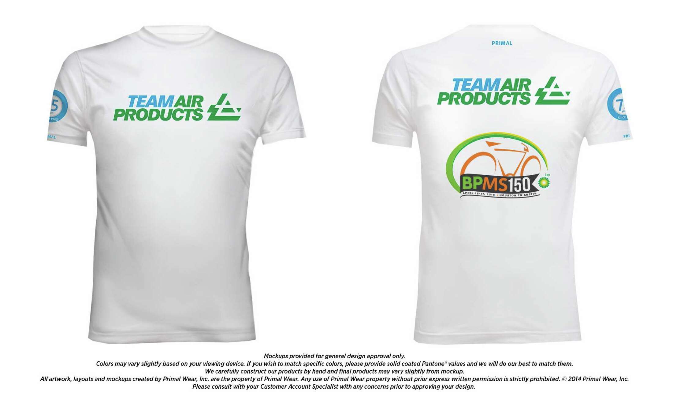 Check out this year's BP MS 150 team jerseys