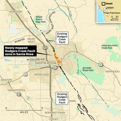 USGS finds long-obscured earthquake fault in downtown Santa Rosa