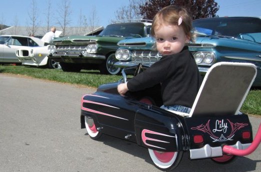 The tiny 'Tot Rod' trend is putting kids in miniature slammed, classic cars