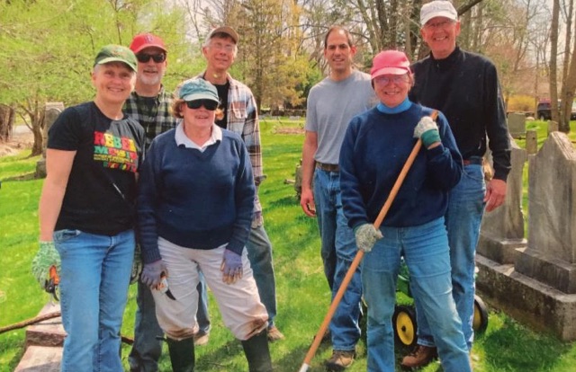 Cemetery spring clean up