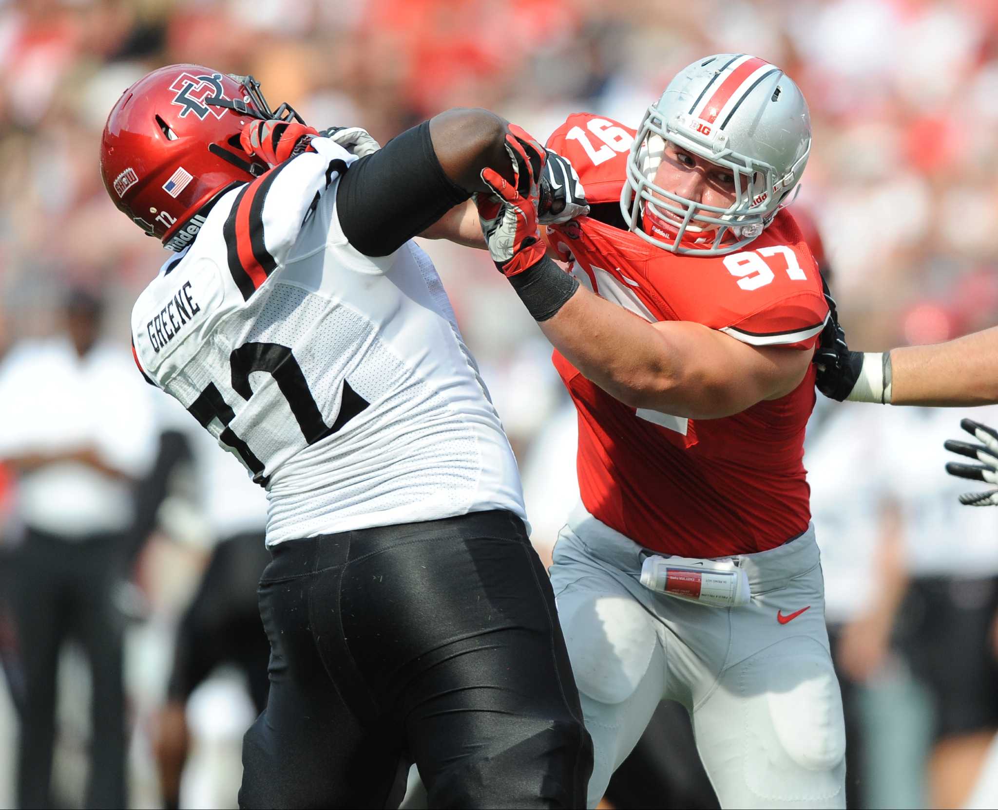 Texans work out San Diego State OL Darrell Greene