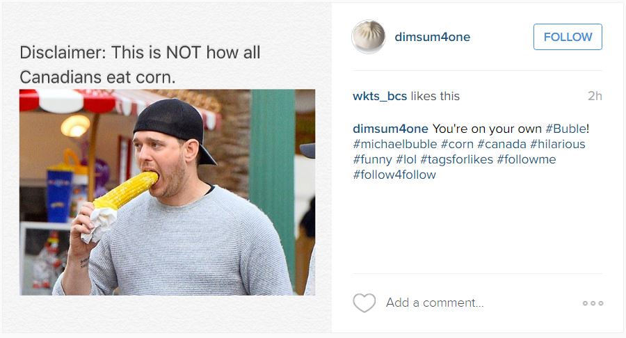 Social media slams singer Michael Bublé for eating corn on the cob the ...