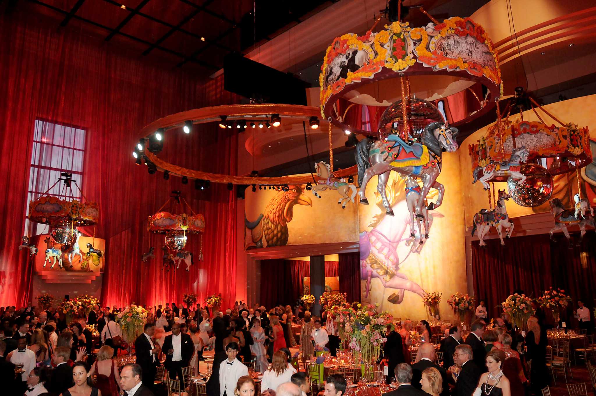 Opera ball chairs throw opulent gala inspired by Parisian carousels