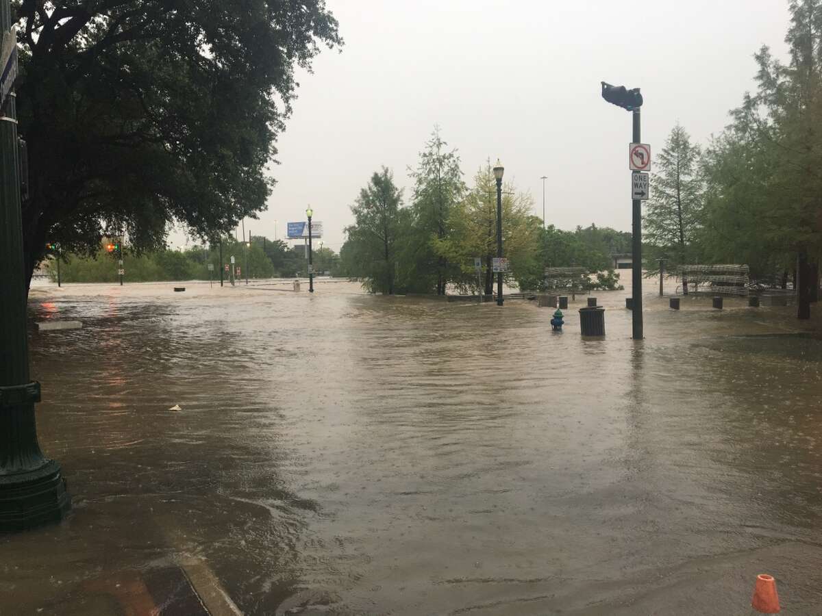 Scenes from downtown during Houston's Tax Day Flood