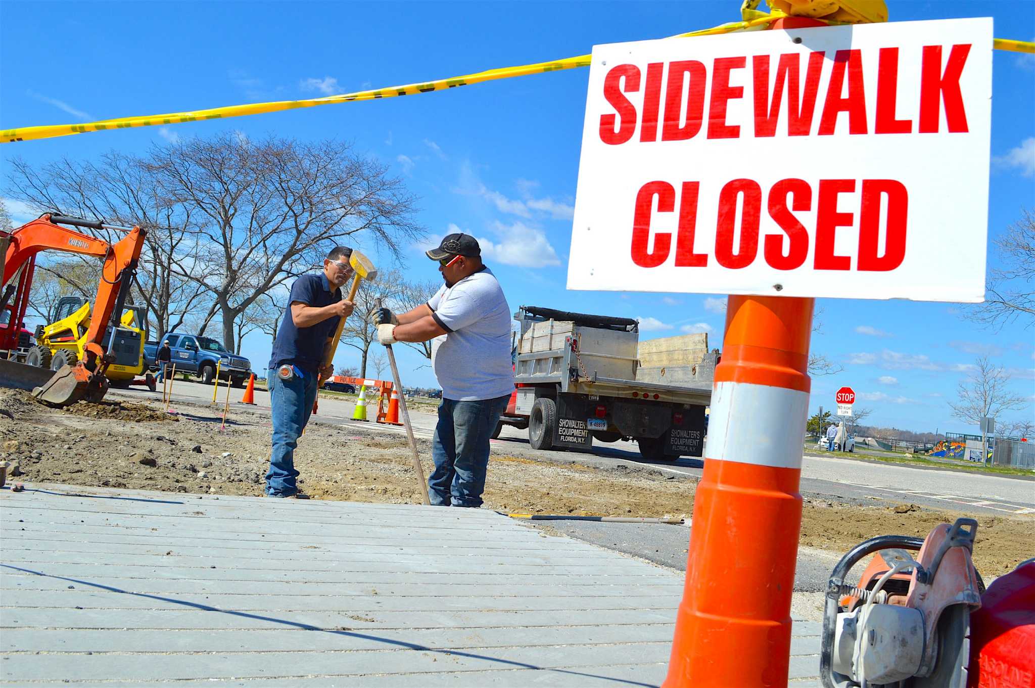 New walkway at Compo Beach steps toward completion