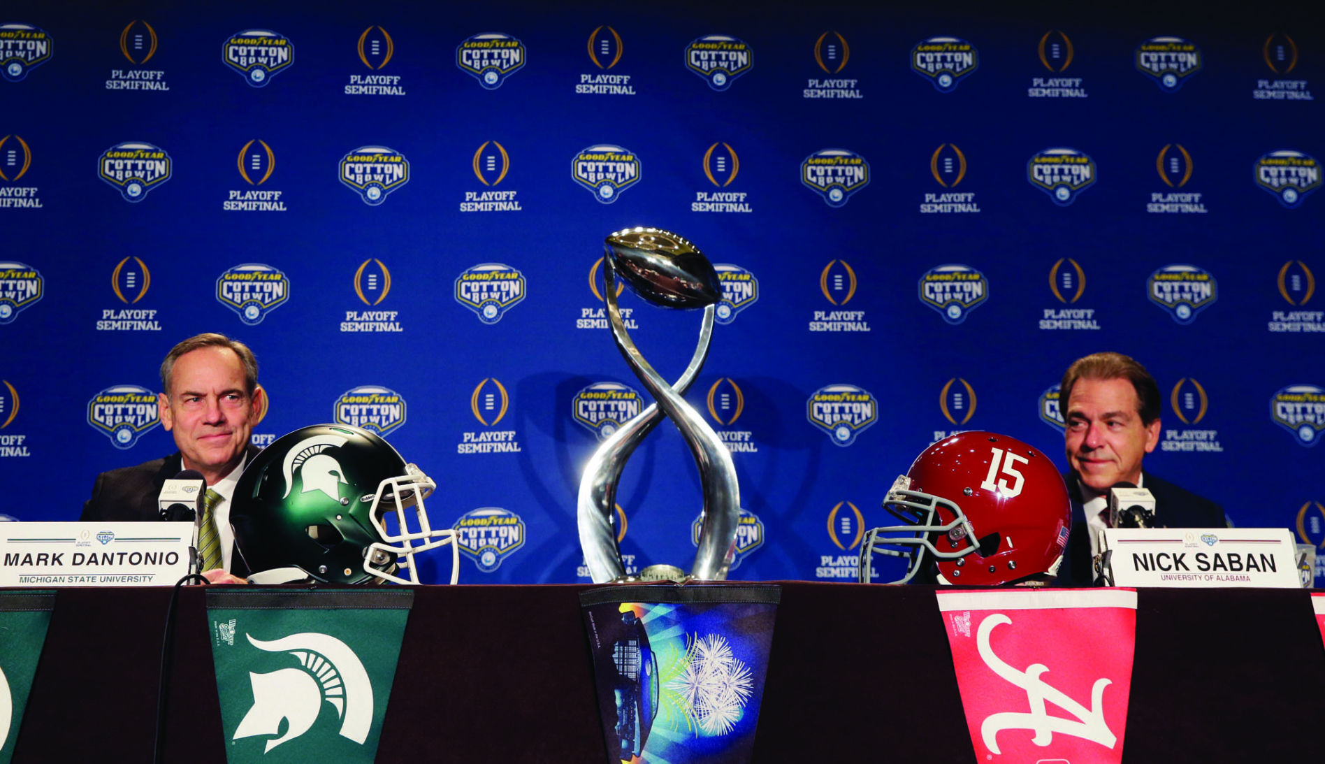 Program-changers: Dantonio faces old boss Saban in playoff