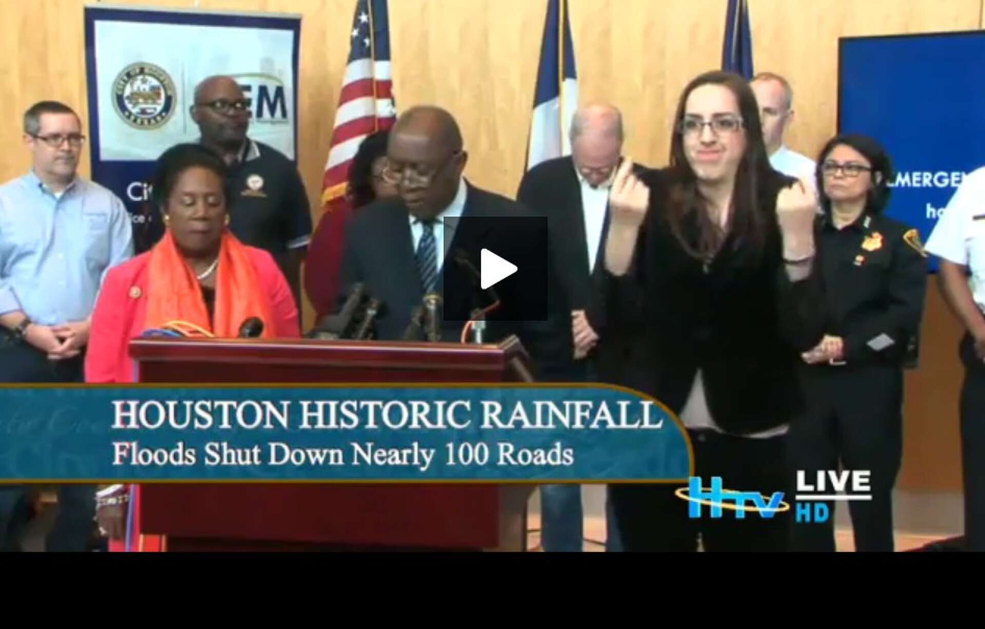 Houston's sign language interpreter steals the show