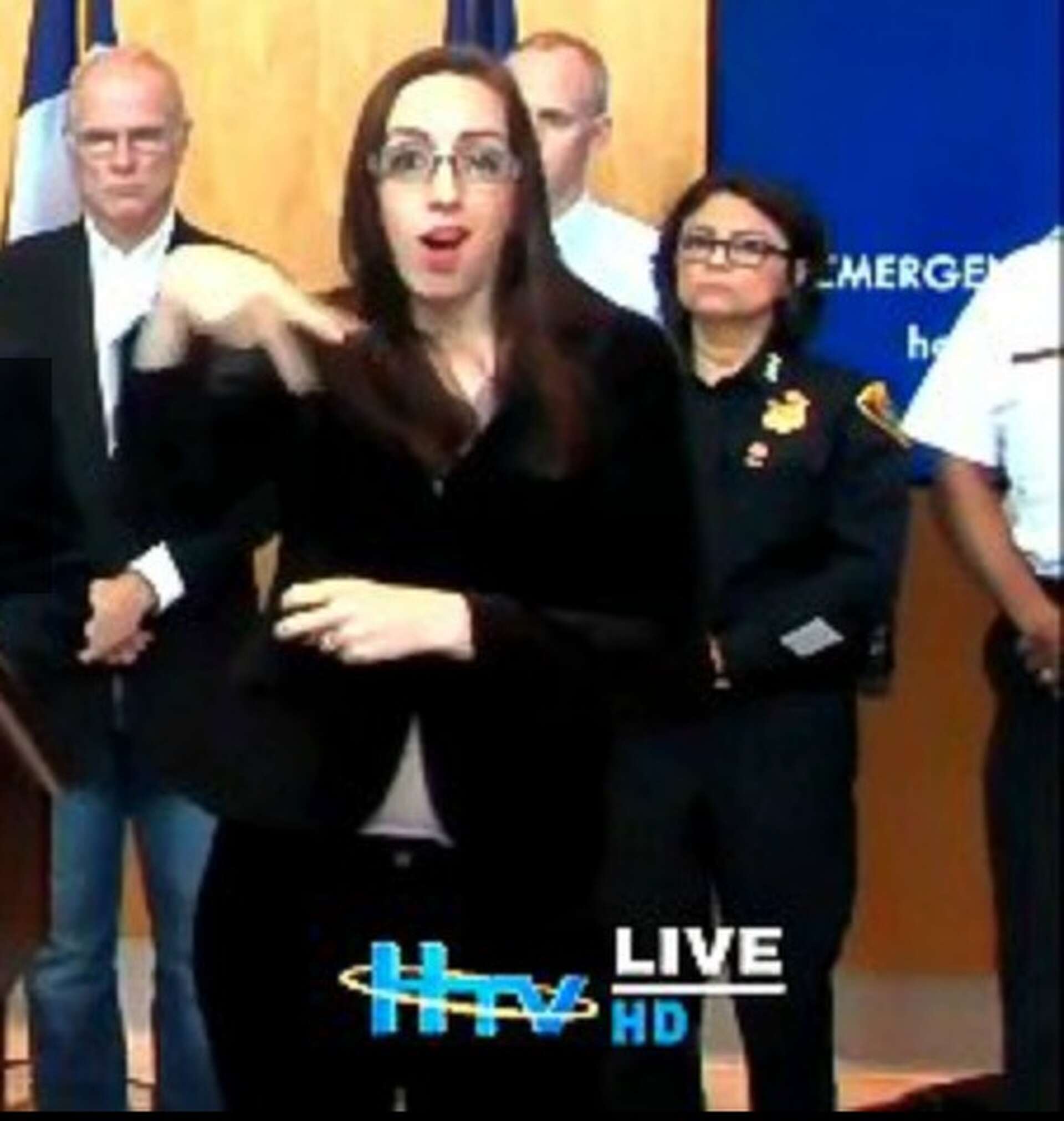 Houston's sign language interpreter steals the show