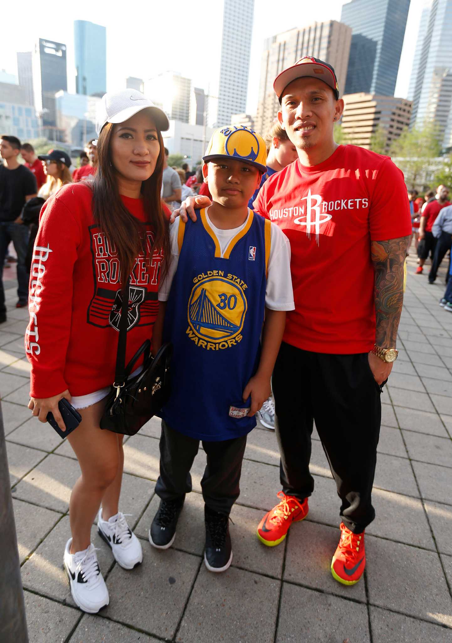 Photos: Rockets fans arrive for Game 3 at Toyota Center