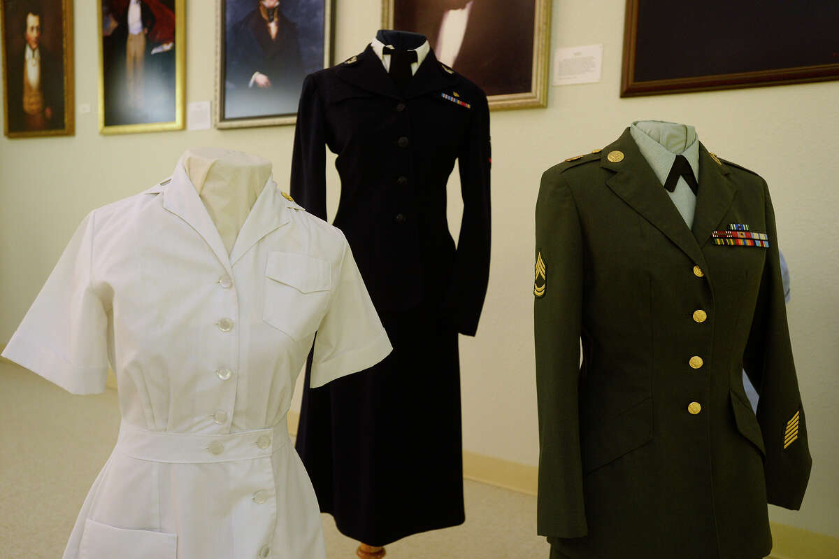 Military uniforms on display at Steamboat Museum