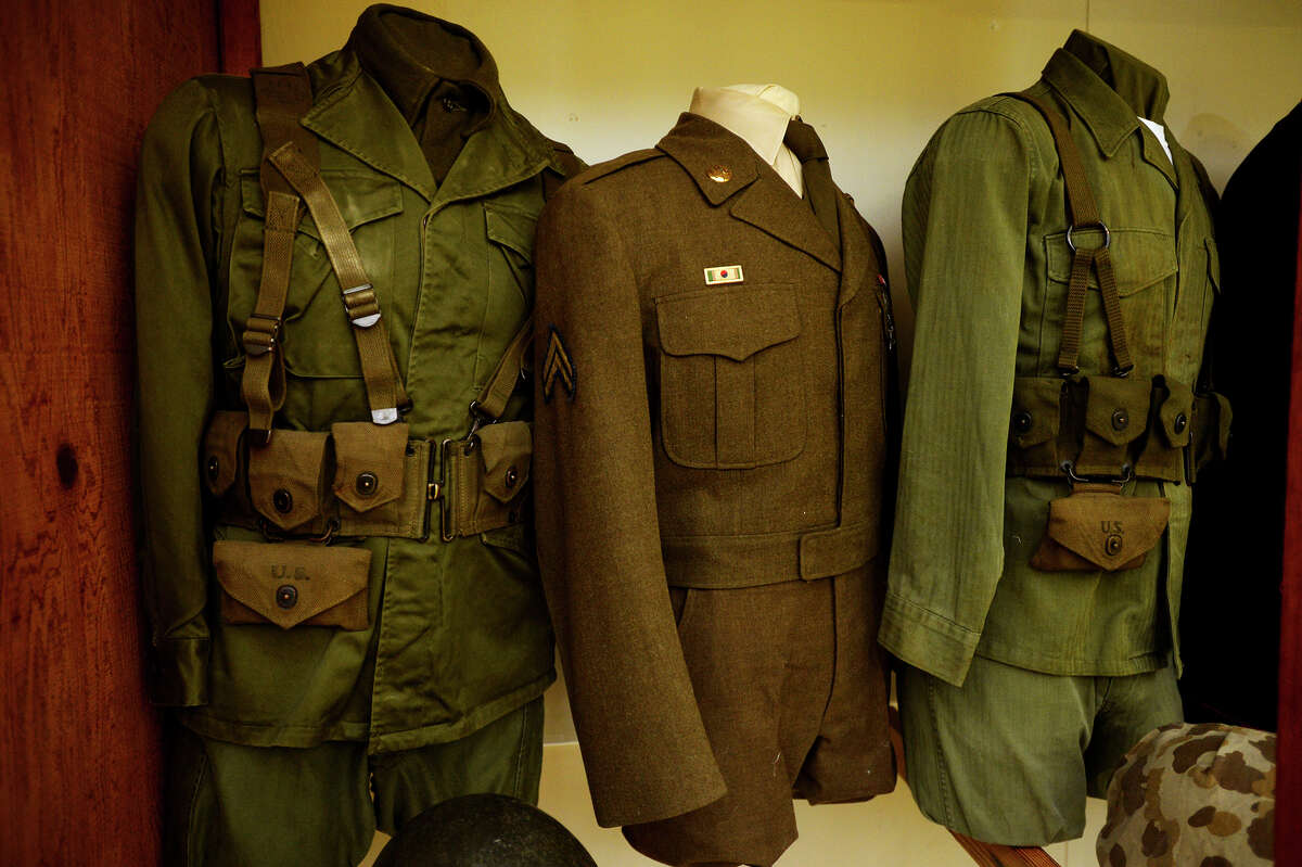 Military uniforms on display at Steamboat Museum