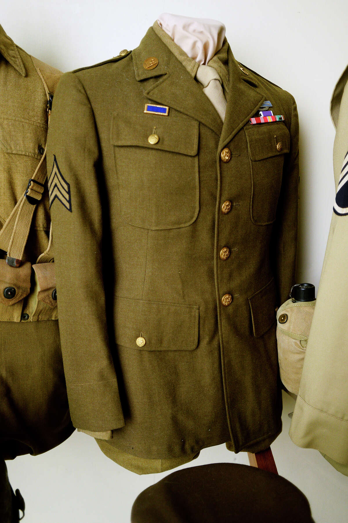 Military uniforms on display at Steamboat Museum