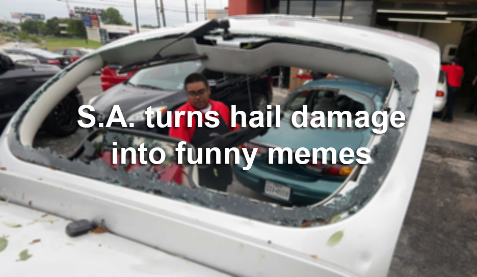 San Antonio mocks April storms, hail damage with memes