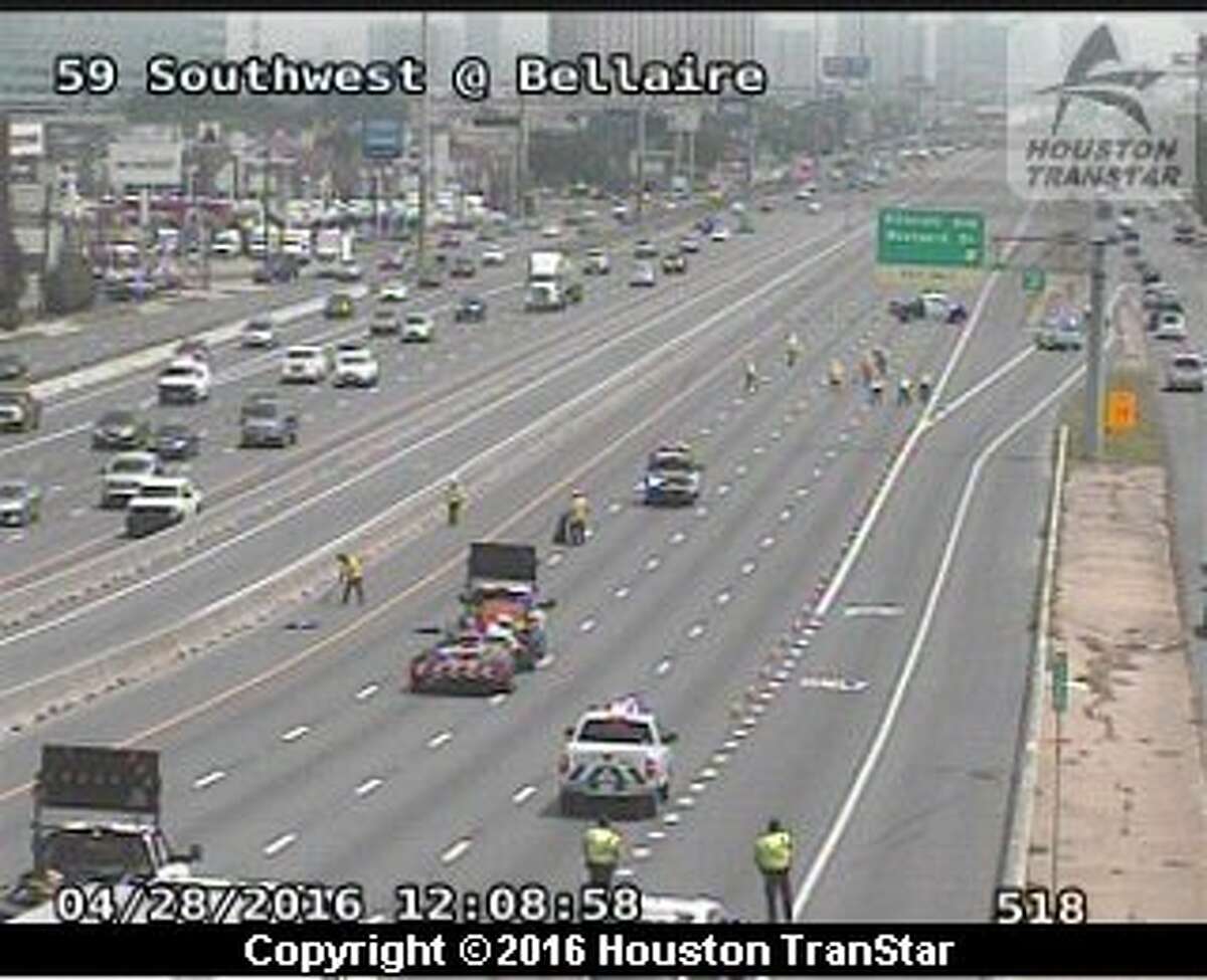 Southwest Freeway reopens after debris cleared in SW Houston