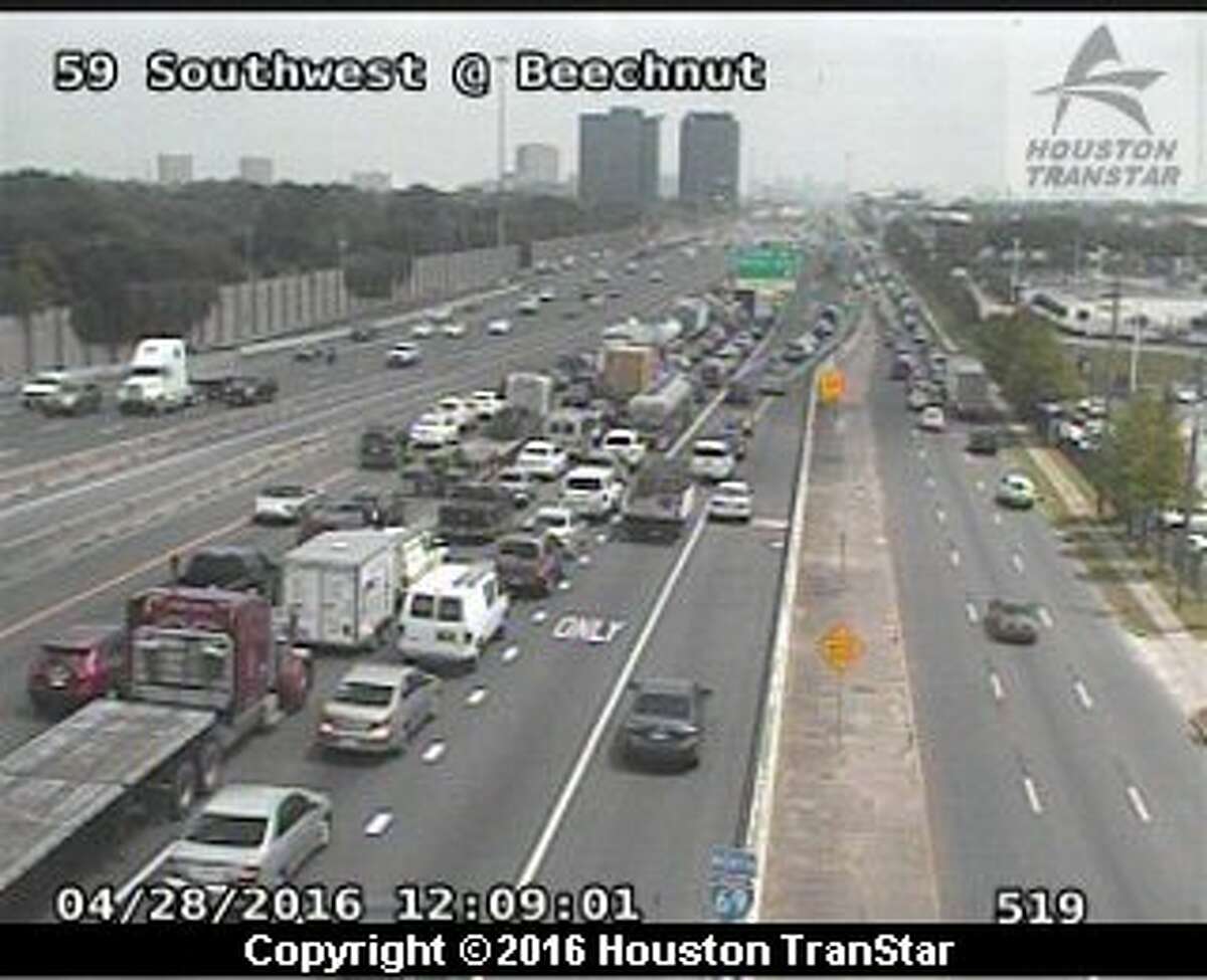Southwest Freeway reopens after debris cleared in SW Houston