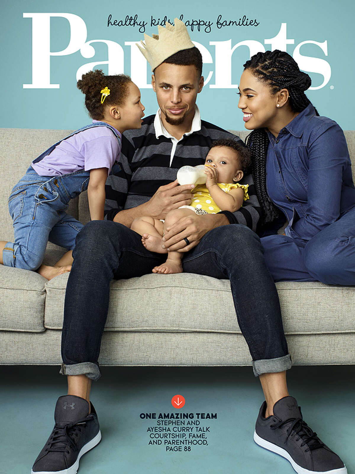 Curry family lights up two 'Parents' June covers