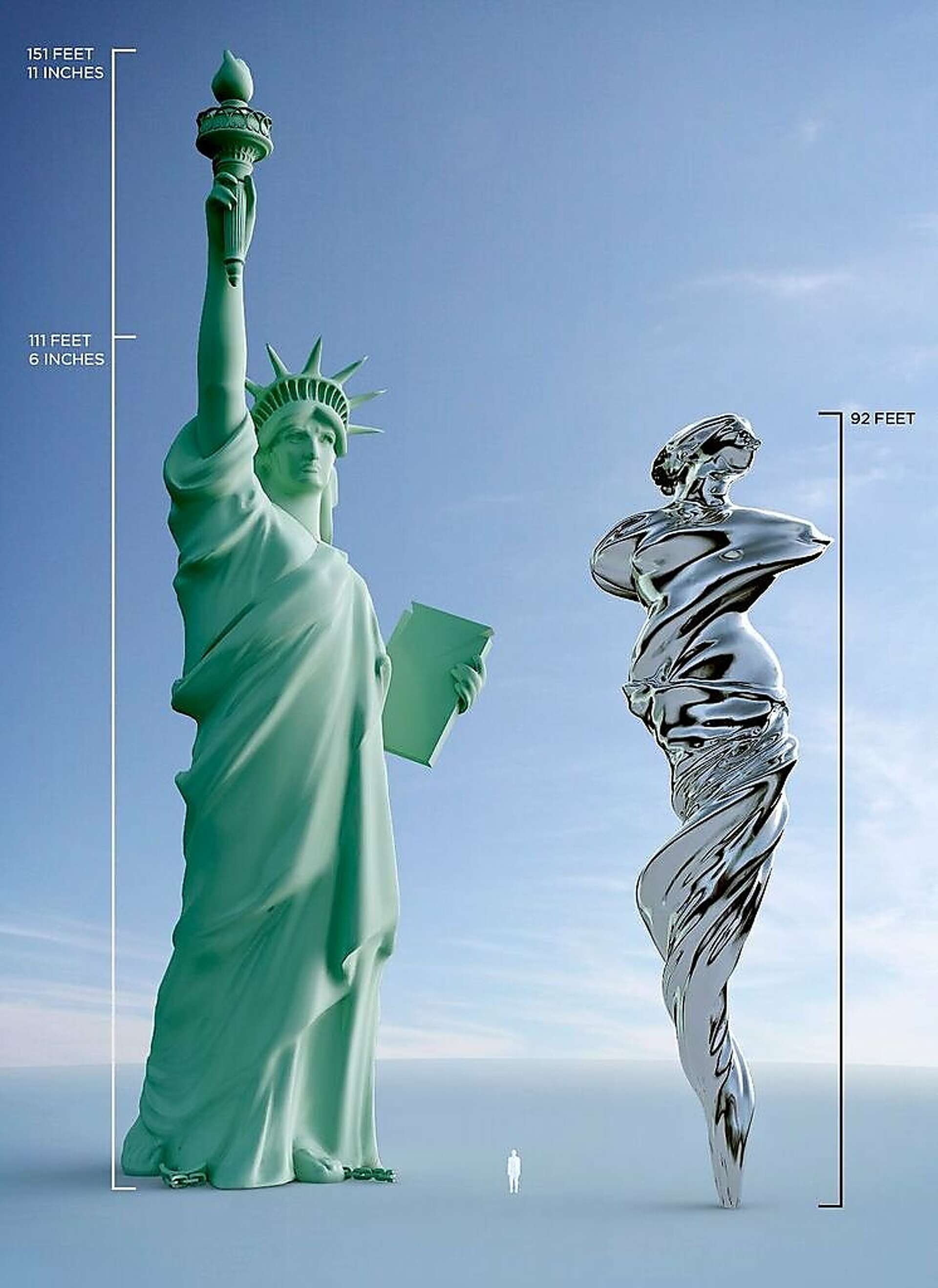 92-foot ‘Venus,’ tallest sculpture in SF, raises its head