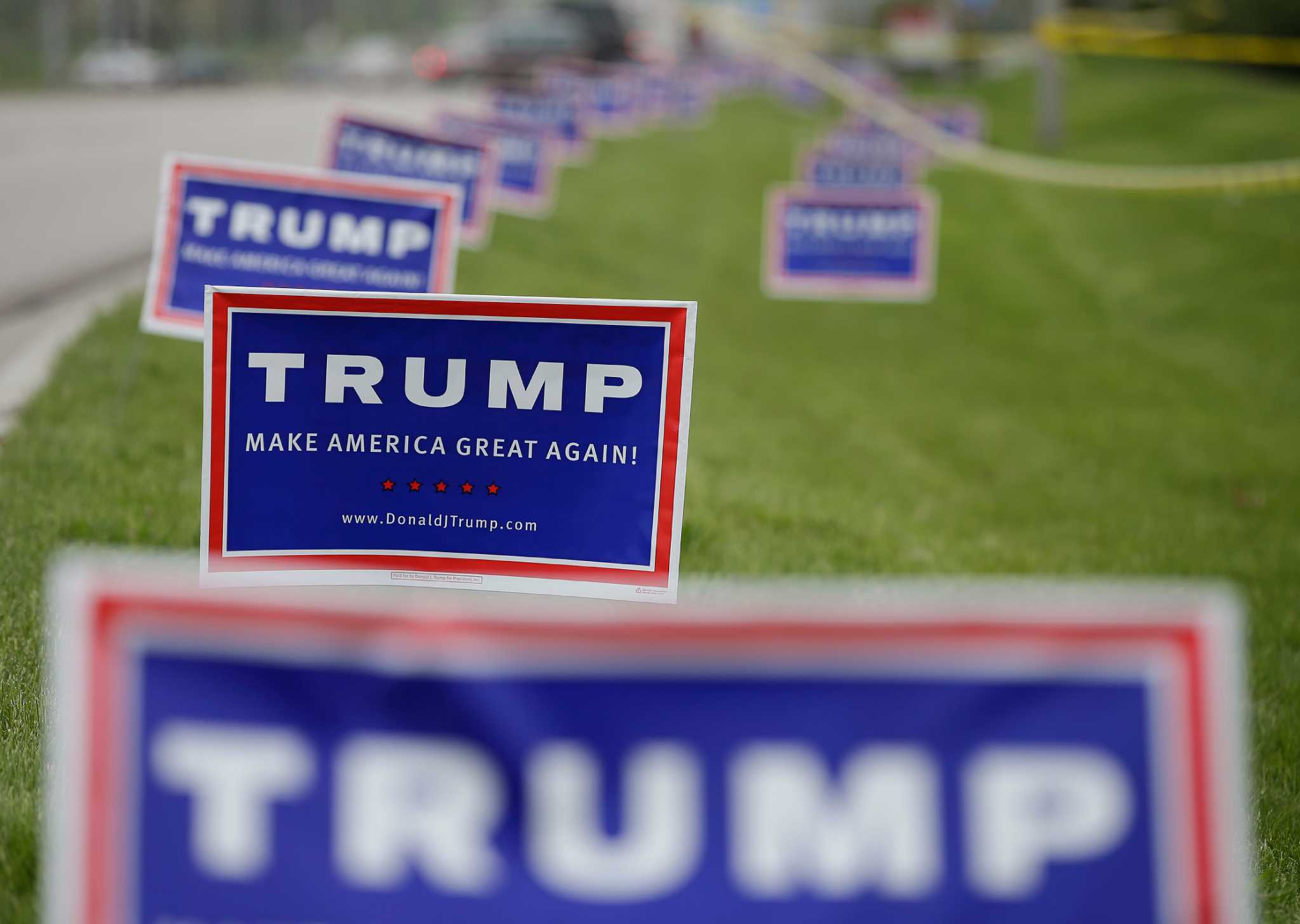 Texas police investigate Trump sign laced with razors