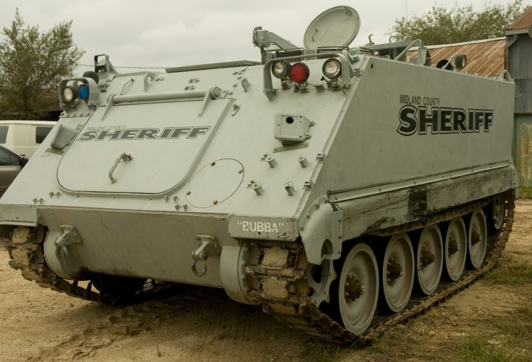 Federal authorities reclaim sheriff's armored vehicles