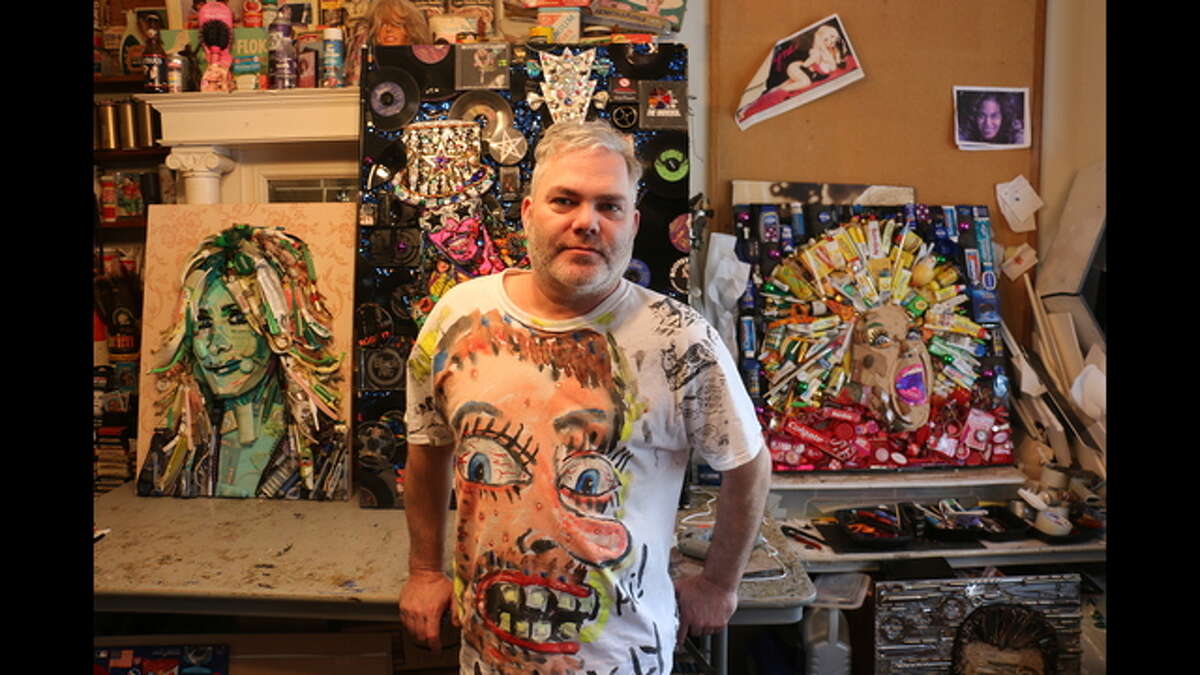 Jason Mecier turns celebrity trash into glittery treasure with new exhibit