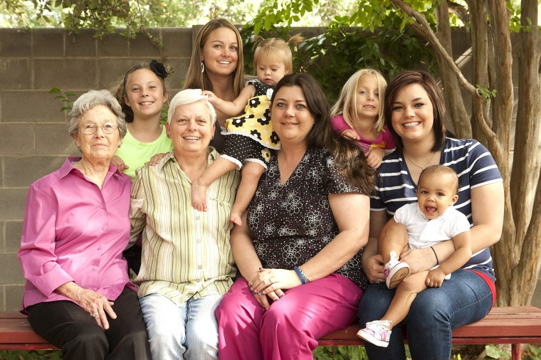 Four generations of Midland moms stick together
