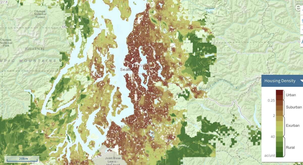 EPA shows how dense Seattle area's urban centers will get by 2100