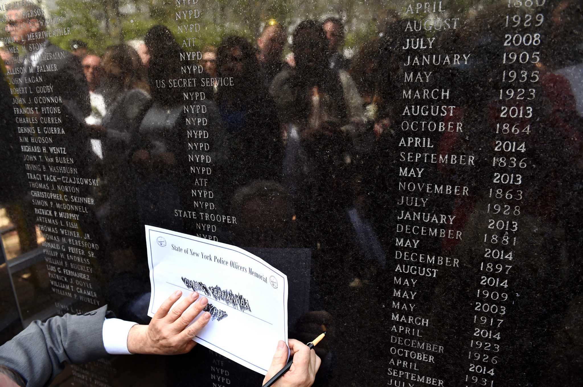 Police salute fallen officers in Albany ceremony