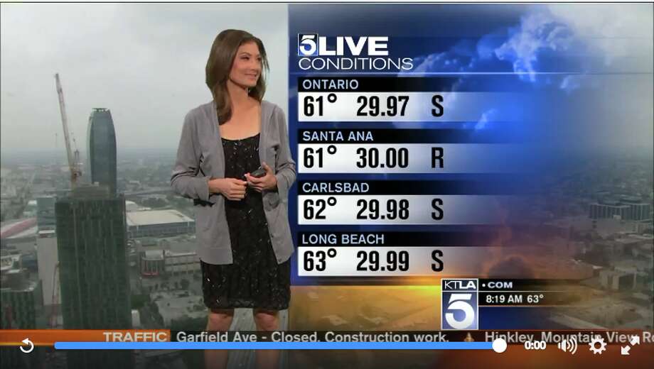 Weather reporter asked to cover up live on air - SFGate