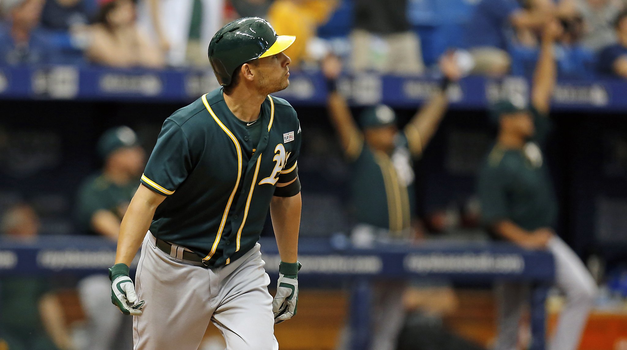 A’s Danny Valencia hits 3 homers, including game-winner