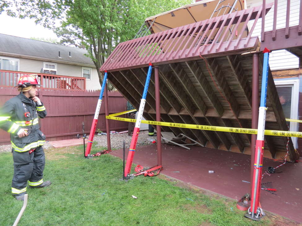 Deck collapse during 1st Communion party sends 2 to hospital