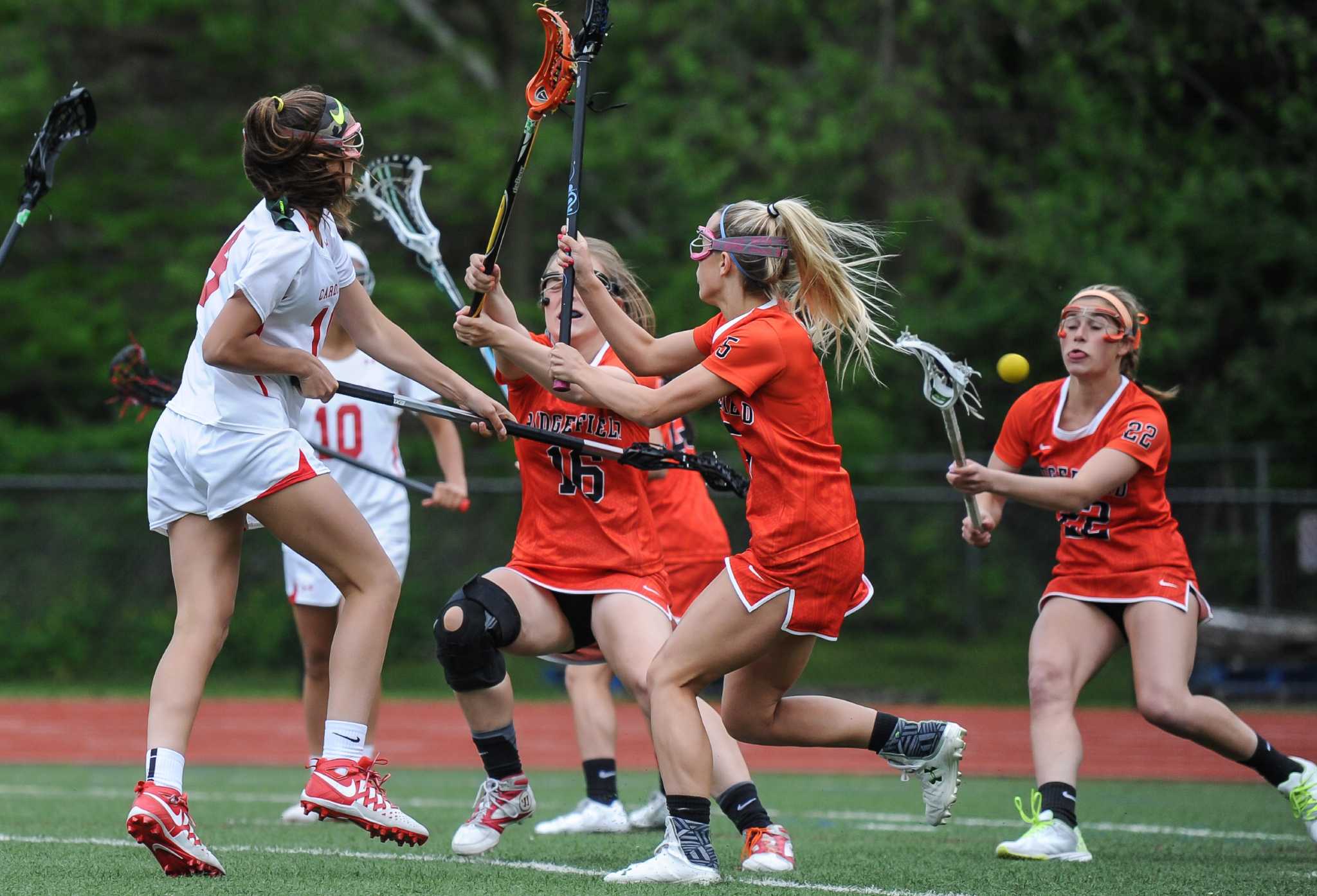 Ridgefield edges Greenwich in OT in girls lacrosse showdown