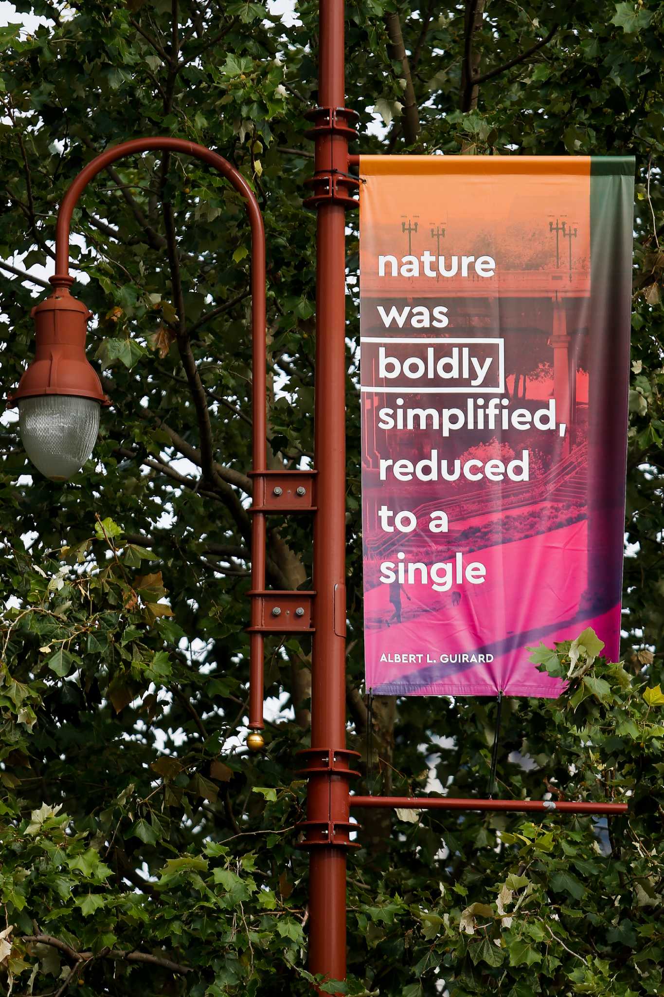 On downtown banners, words capture soul of city