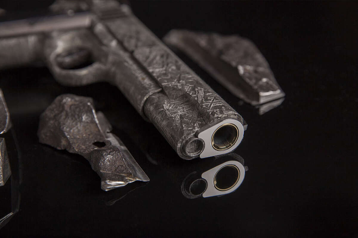 Gunmaker unveils M1911 pistols made out of Gibeon meteorite ore