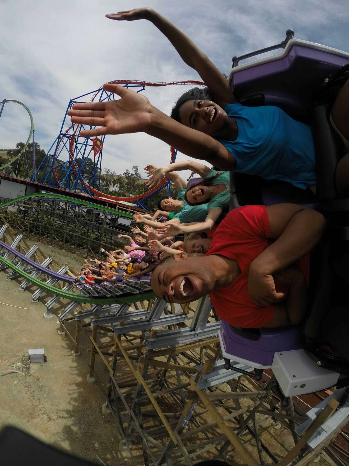 Take a 360º ride on the all-new Joker roller coaster at Six Flags ...