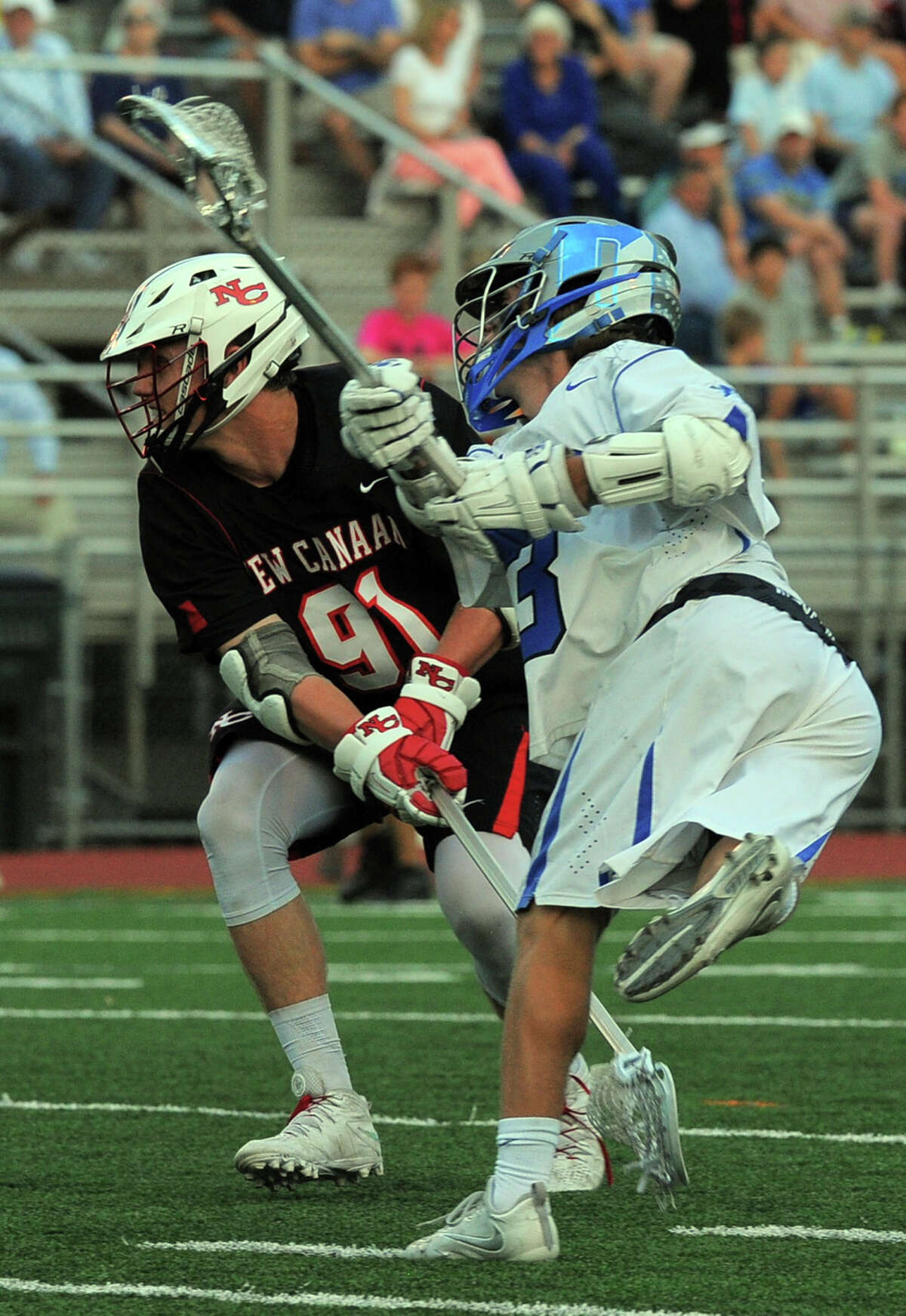 Darien beats New Canaan for third straight FCIAC boys lacrosse title