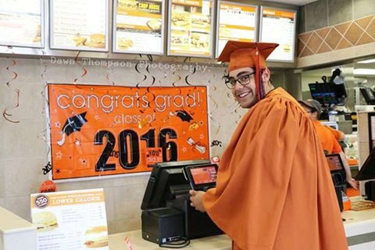 Mario Bortolini's Whataburger graduation photos