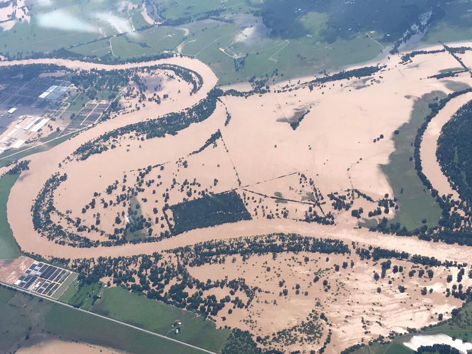 Astronaut photo shows Brazos River flooding