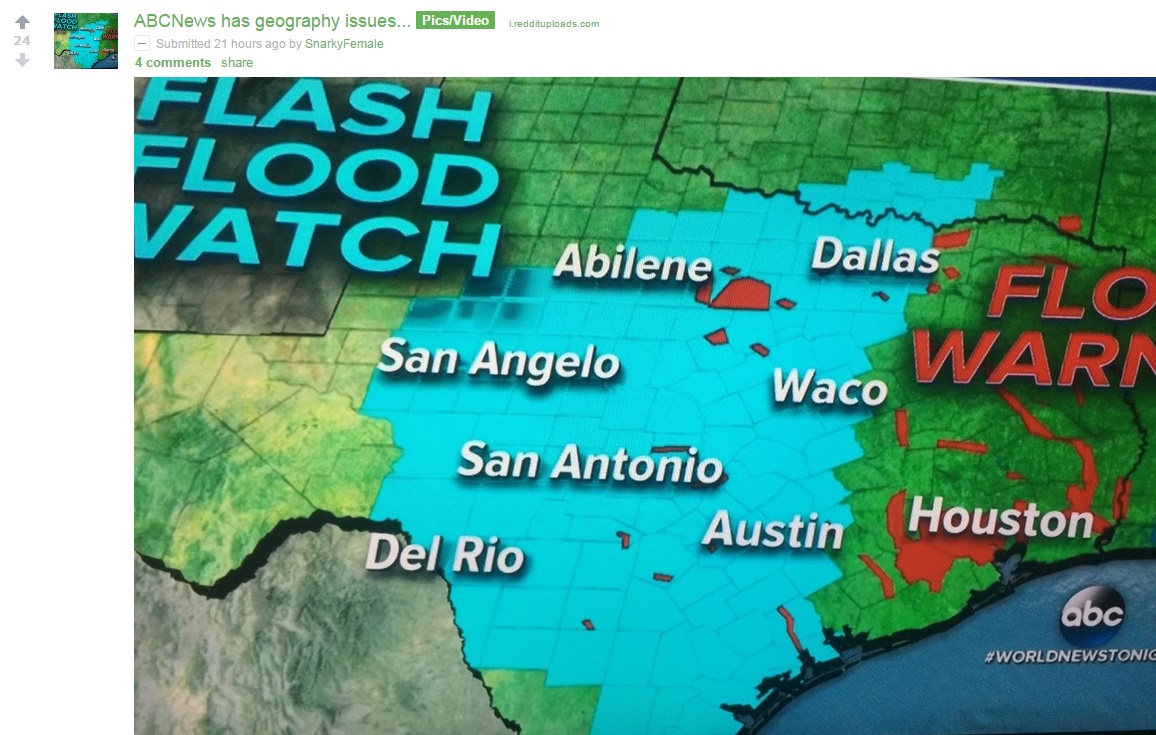 5 times the Texas map was botched on the national level