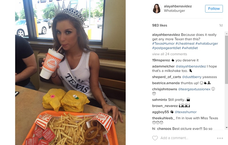 Newly crowned Miss Texas celebrates win at San Antonio Whataburger in ...