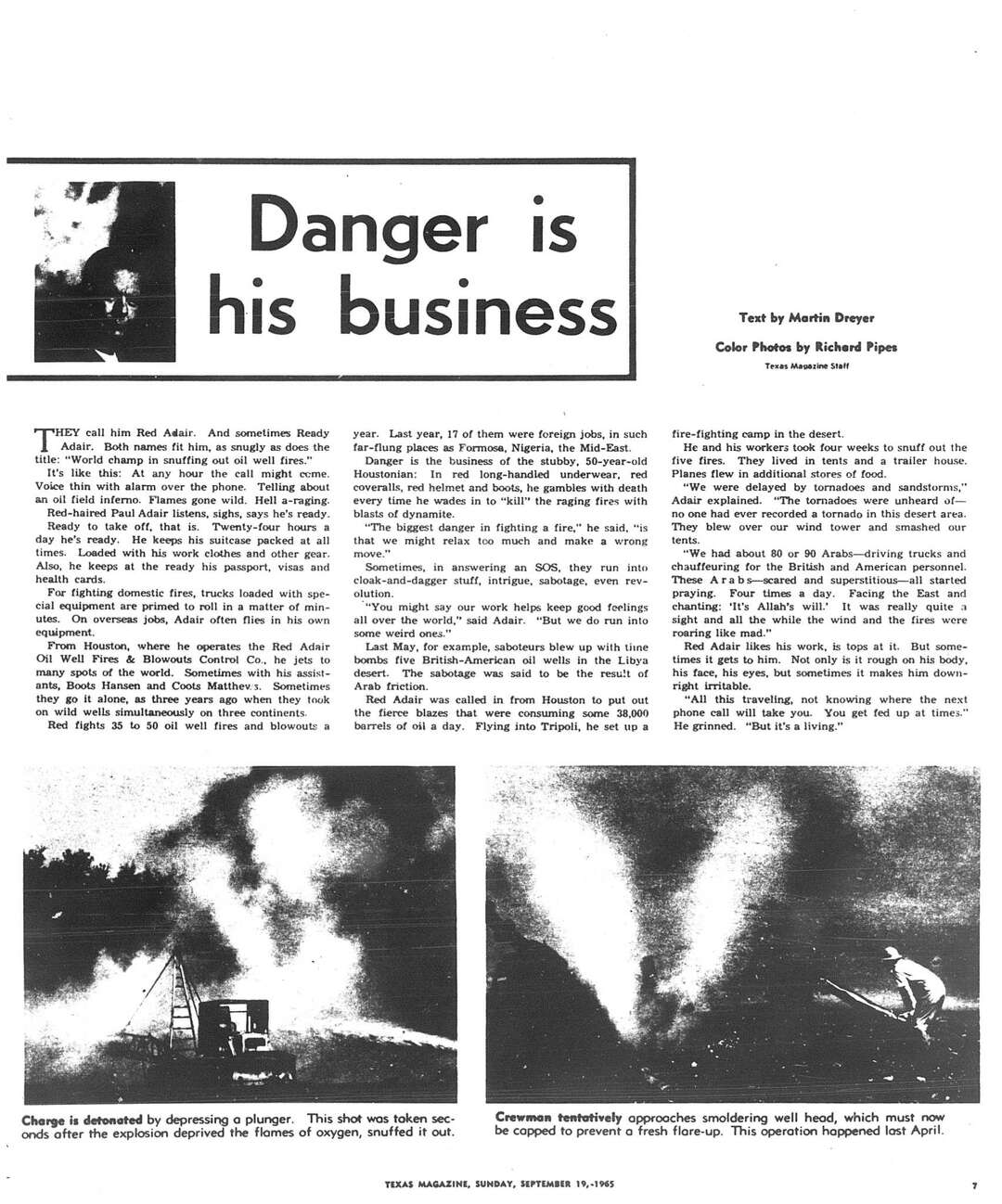 Fighting oil well fires propelled Red Adair to celebrity status