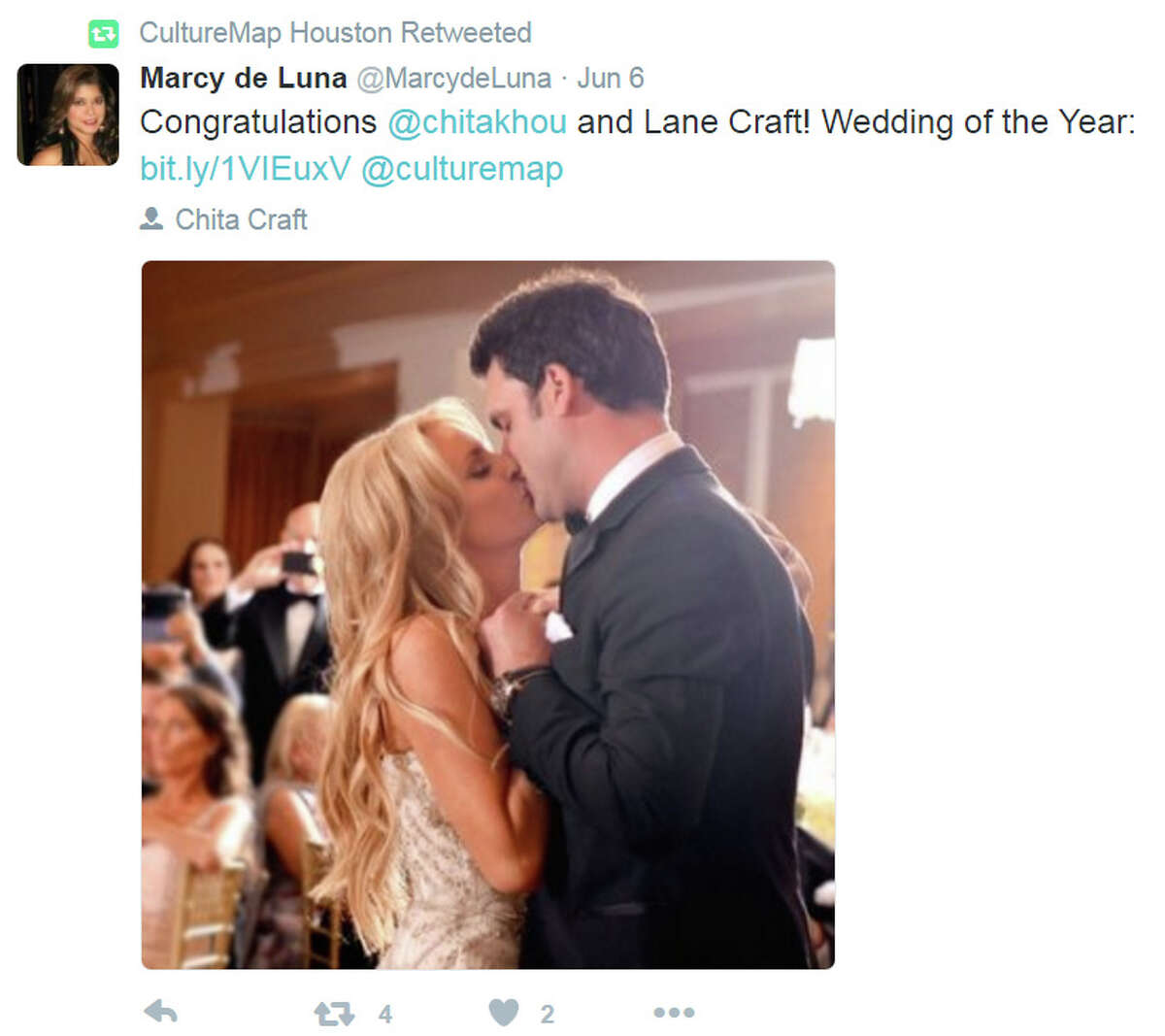 Khou Meteorologist Chita Johnson Weds Lane Craft