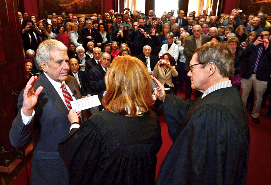 DePanfilis sworn in as Probate Judge as hundreds look on