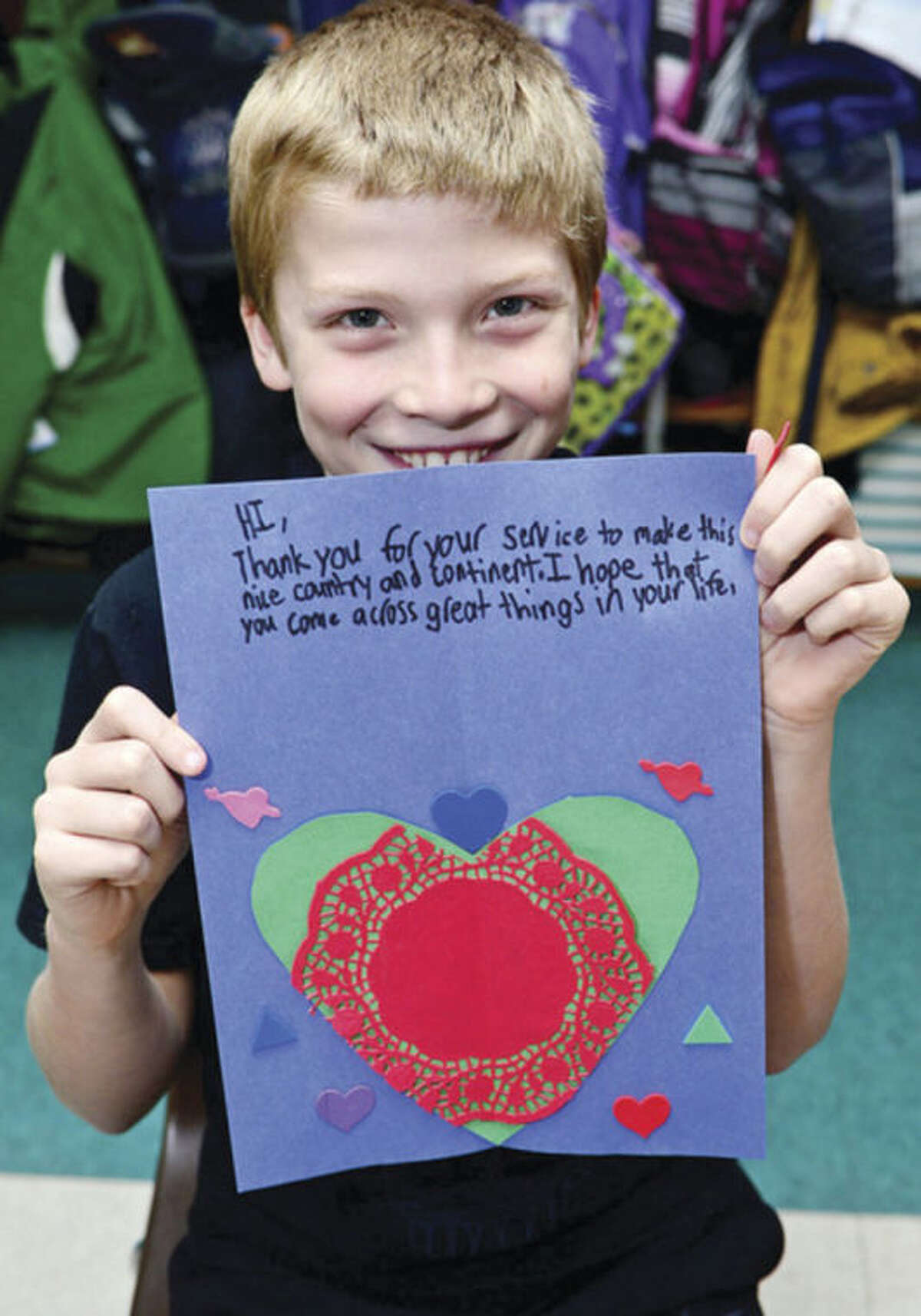 Rowayton fourth-graders send veterans their love