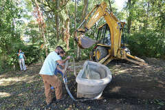 Nathan Hale horse trough returned to Norwalk (video)