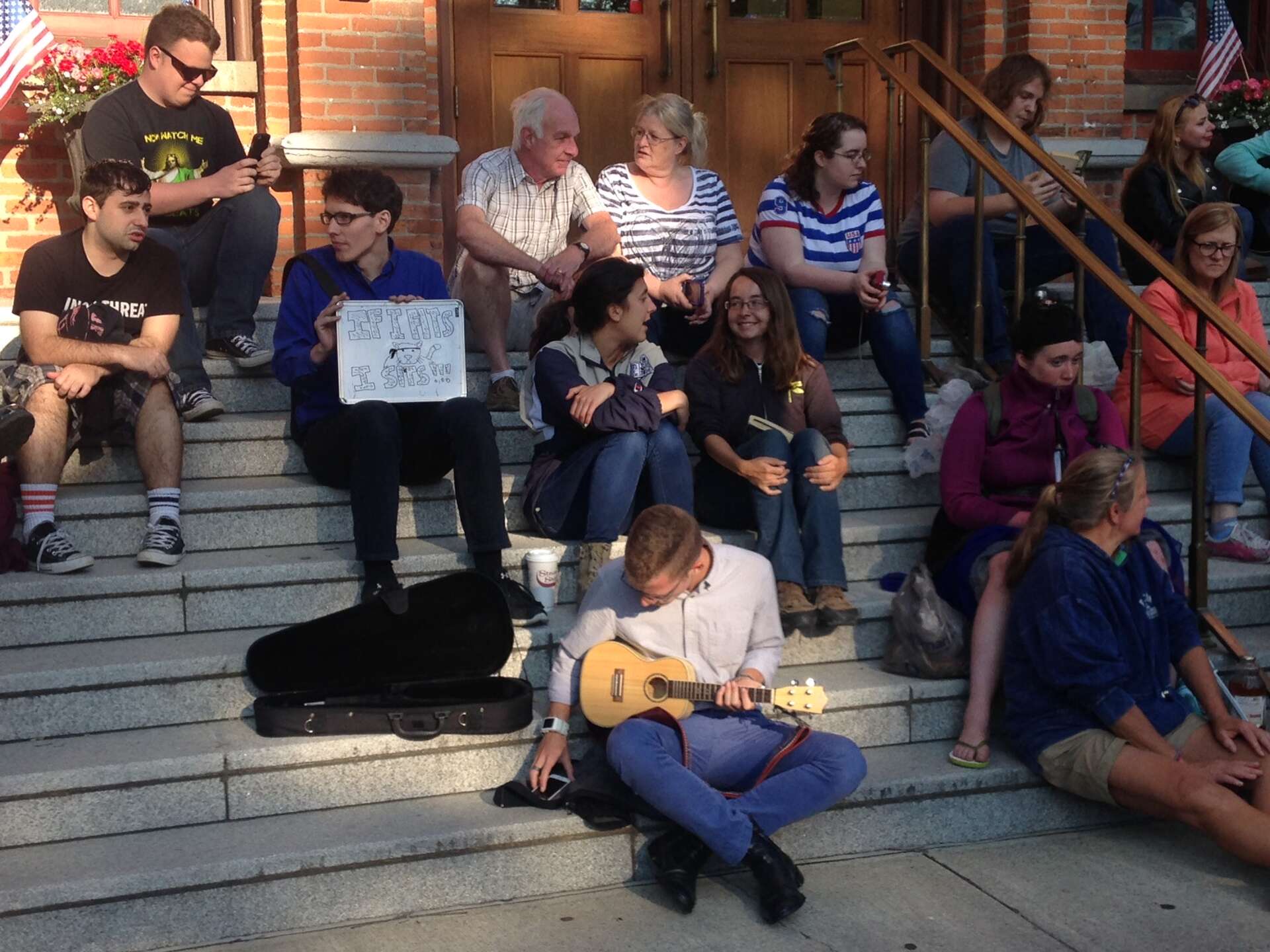 Saratoga Springs protesters: 'Sitting is not a crime'