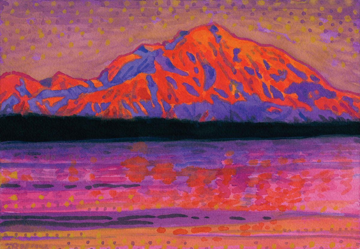 John Newcomb’s colorful exhibit now on display at Wilton Library